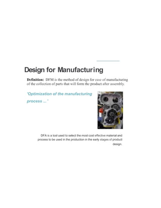 DFMA.ppt | Mechanical and Industrial Engineering Industry | Industries