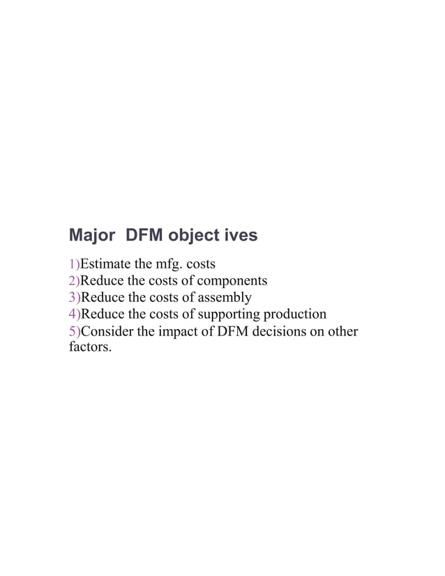 DFMA.ppt | Mechanical and Industrial Engineering Industry | Industries