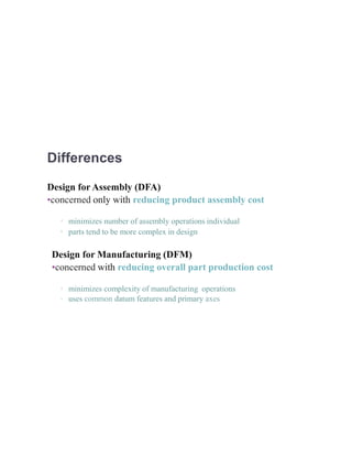 DFMA.ppt | Mechanical and Industrial Engineering Industry | Industries