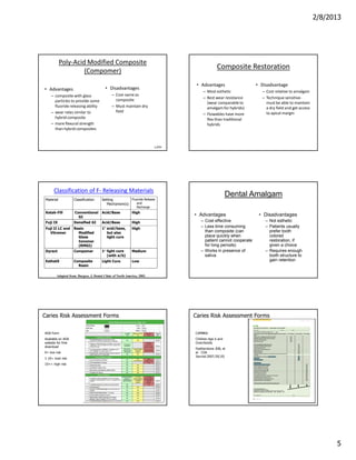 C116 management of dental caries in older patients | PDF