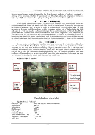 Performance prediction of a thermal system using Artificial Neural ...