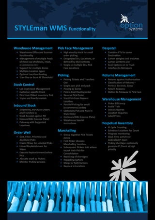 STYLEman WMS Brochure (A4) | PDF