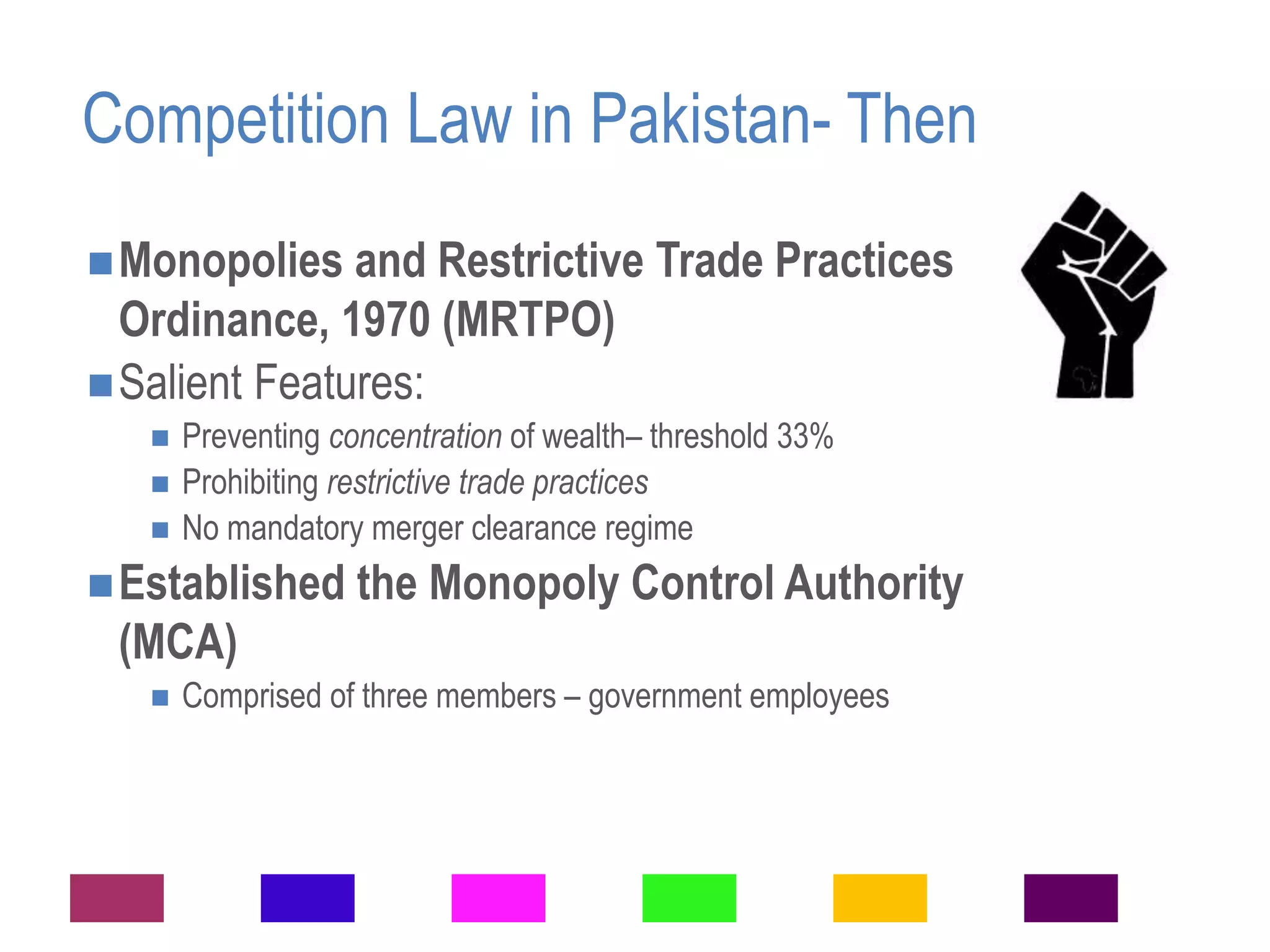 Day 1 Intro to CCP and Competition Law in Pakistan | PPT