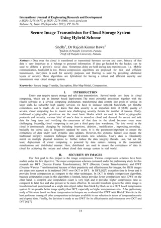 Secure Image Transmission for Cloud Storage System Using Hybrid Scheme ...