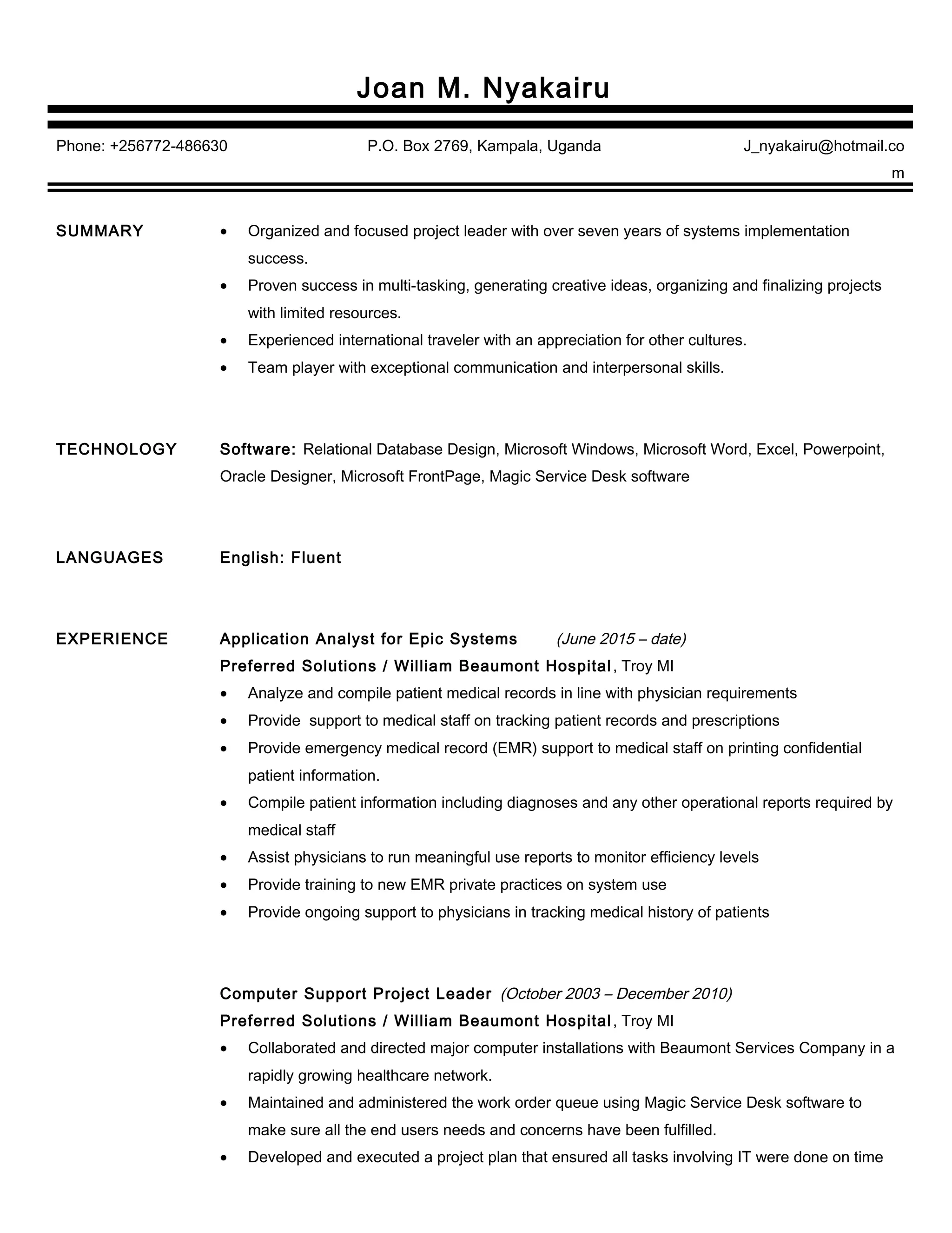 Nyakairu_Resume_March2015 | DOC