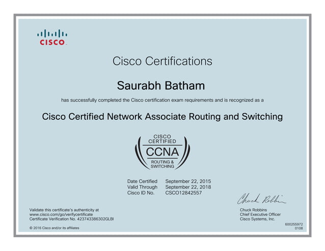 CISCO-CERTIFICATE-CCNA | PDF