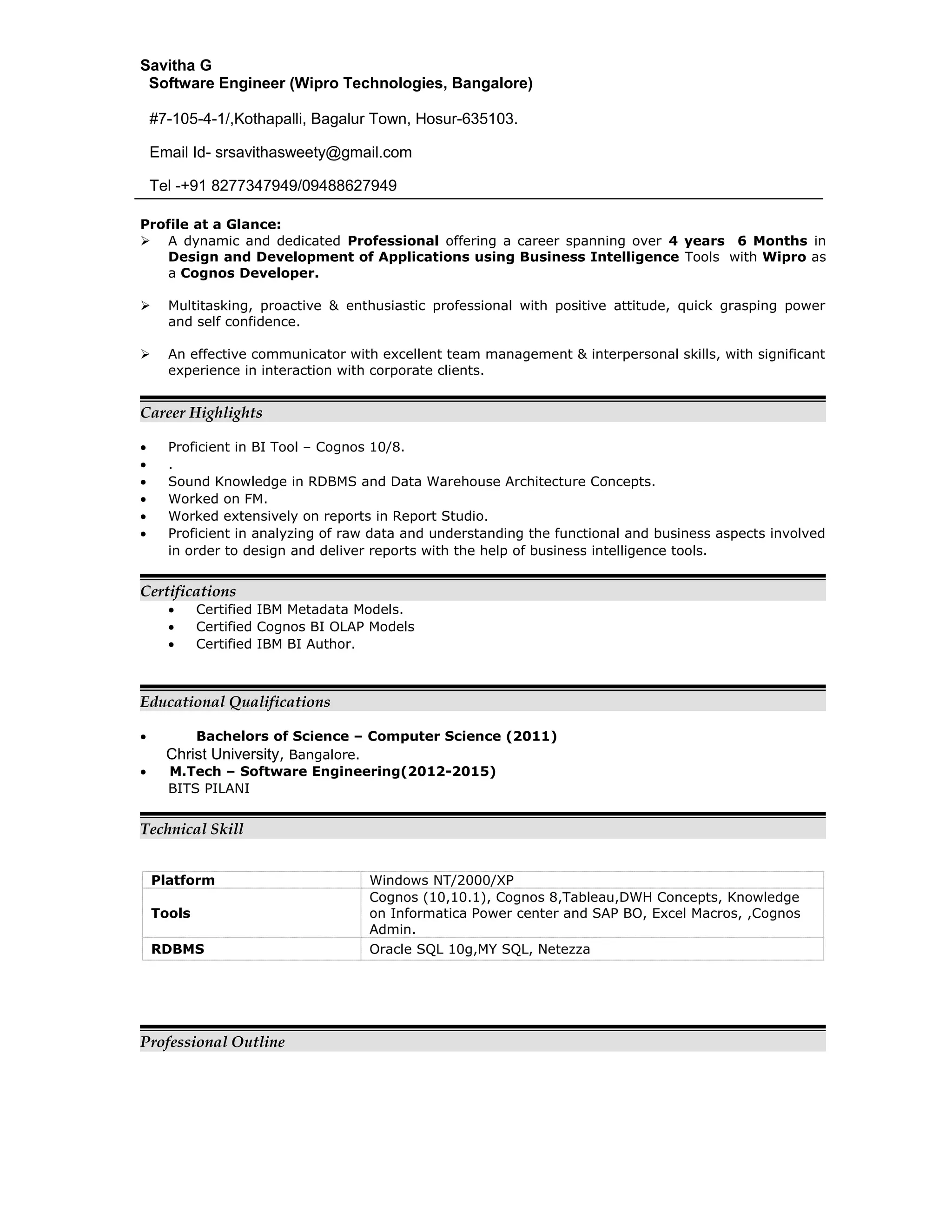 Savitha_Resume | DOC