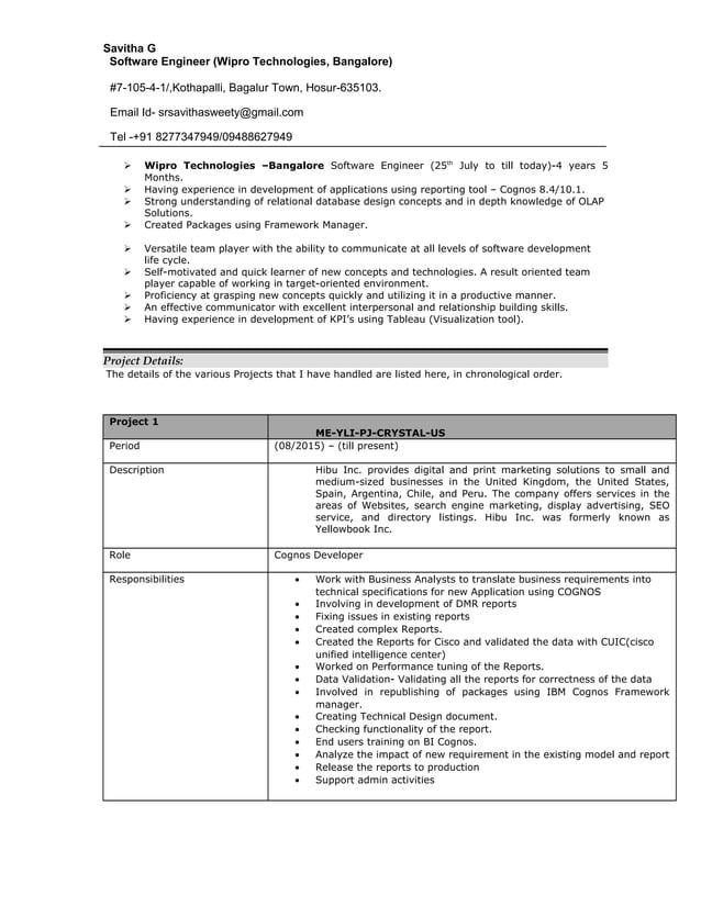 Savitha_Resume | DOC