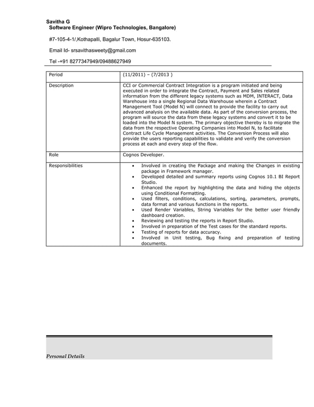 Savitha_Resume | DOC