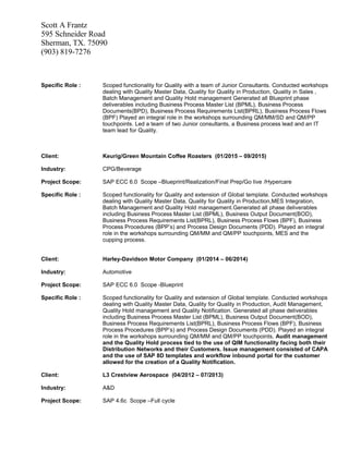 Scott A Frantz resume | DOC