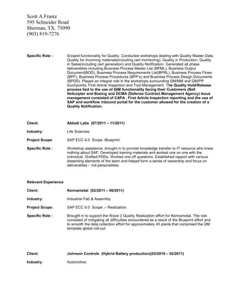Scott A Frantz resume | PDF