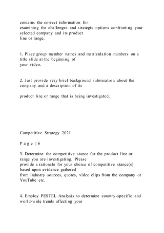 C11CS Competitive Strategy Course Handbook | DOCX