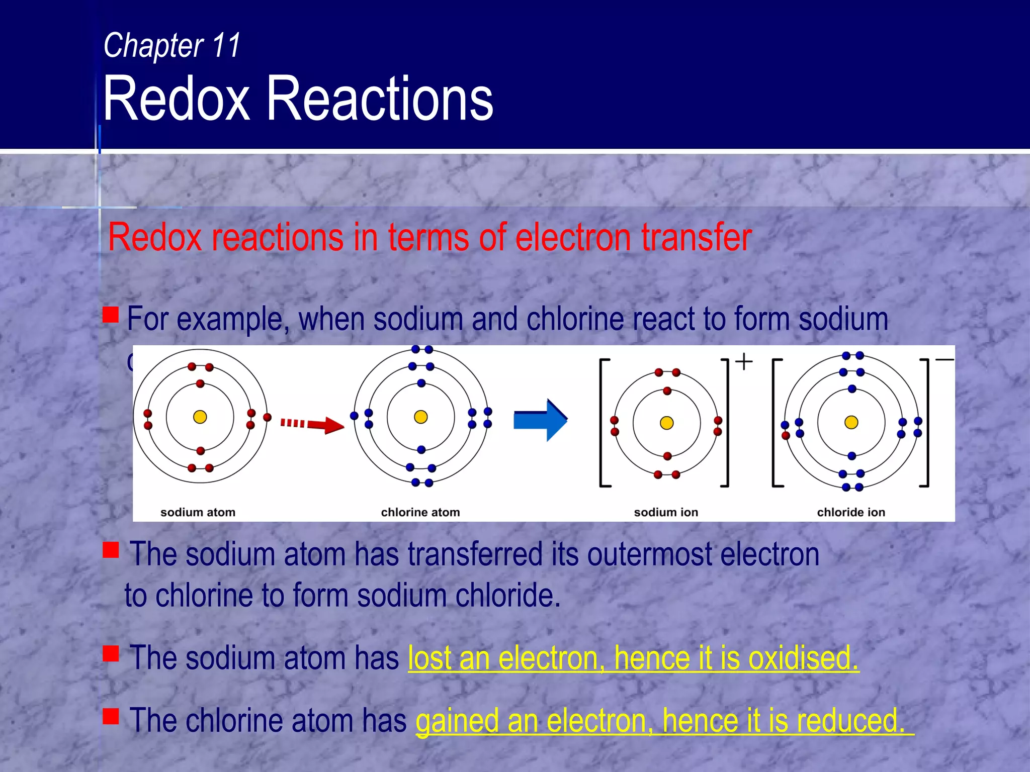 C11 redox reactions | PPT | Chemistry | Science