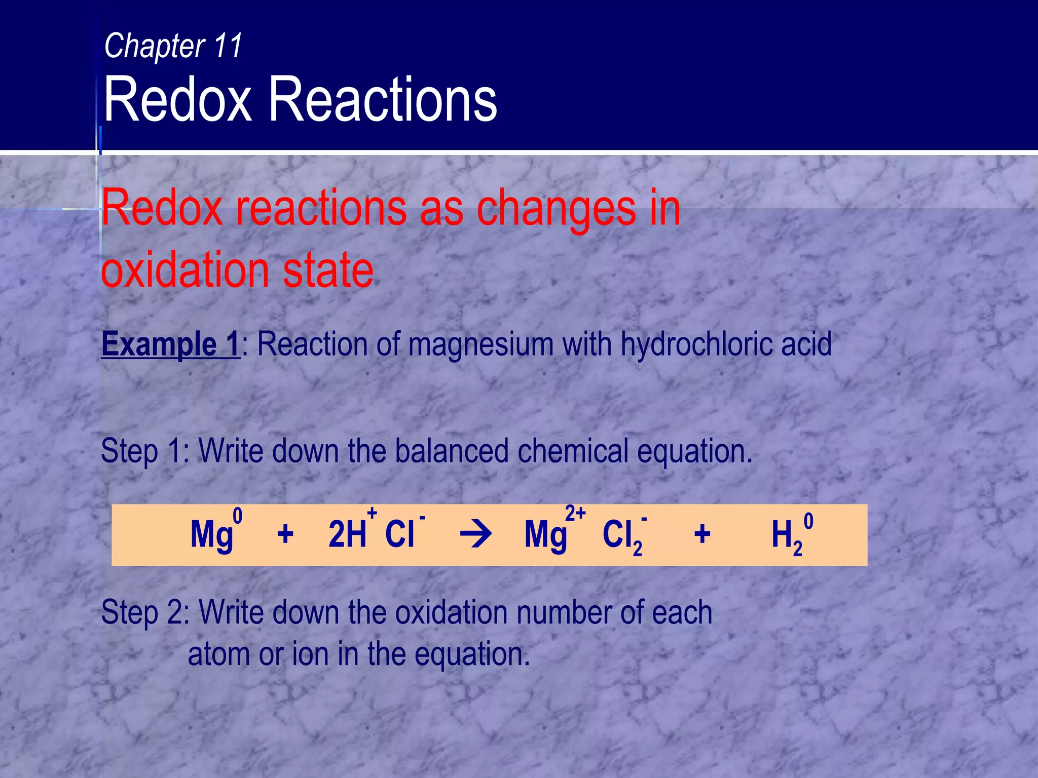 C11 redox reactions | PPT | Chemistry | Science