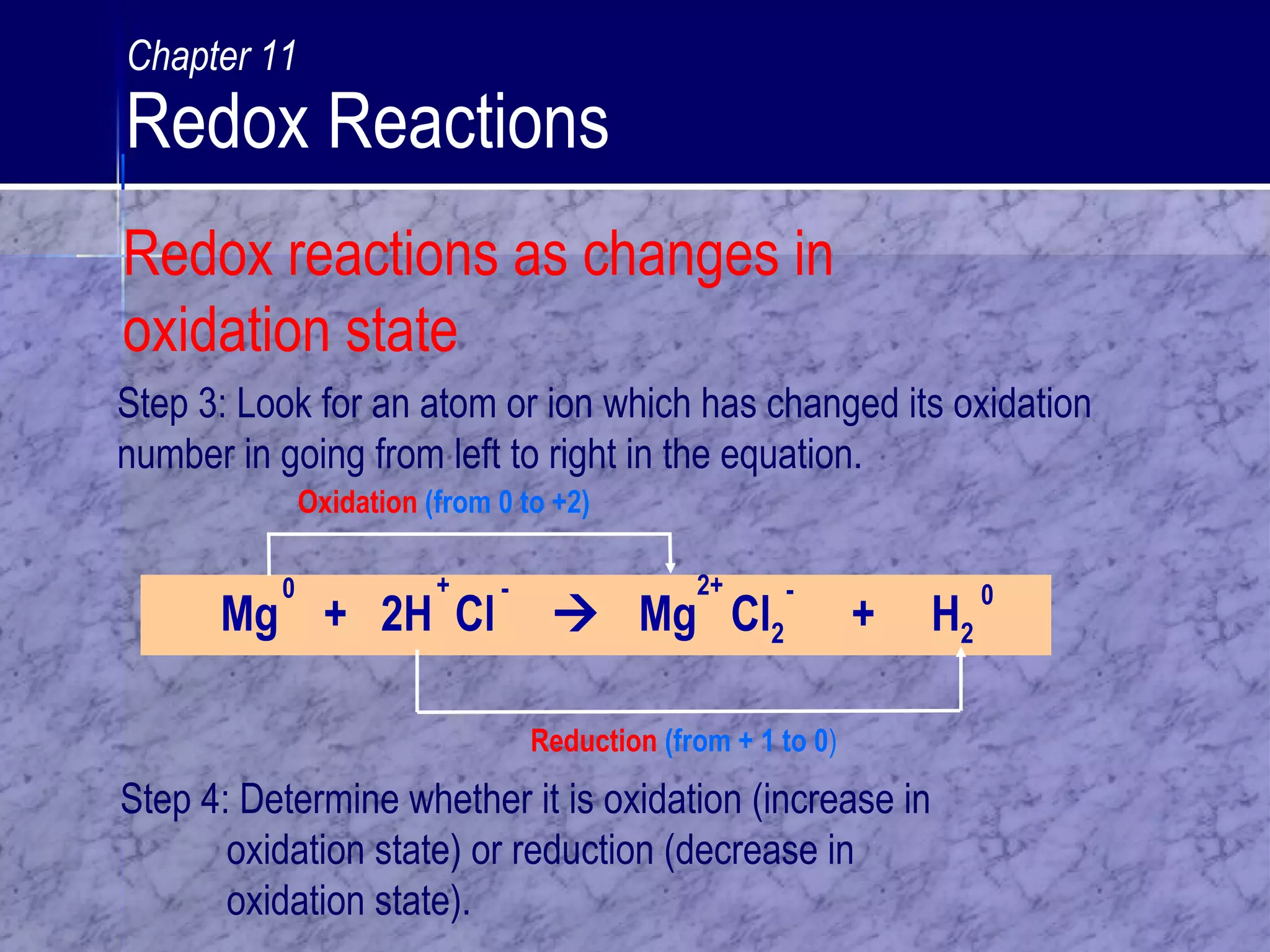 C11 redox reactions | PPT | Chemistry | Science