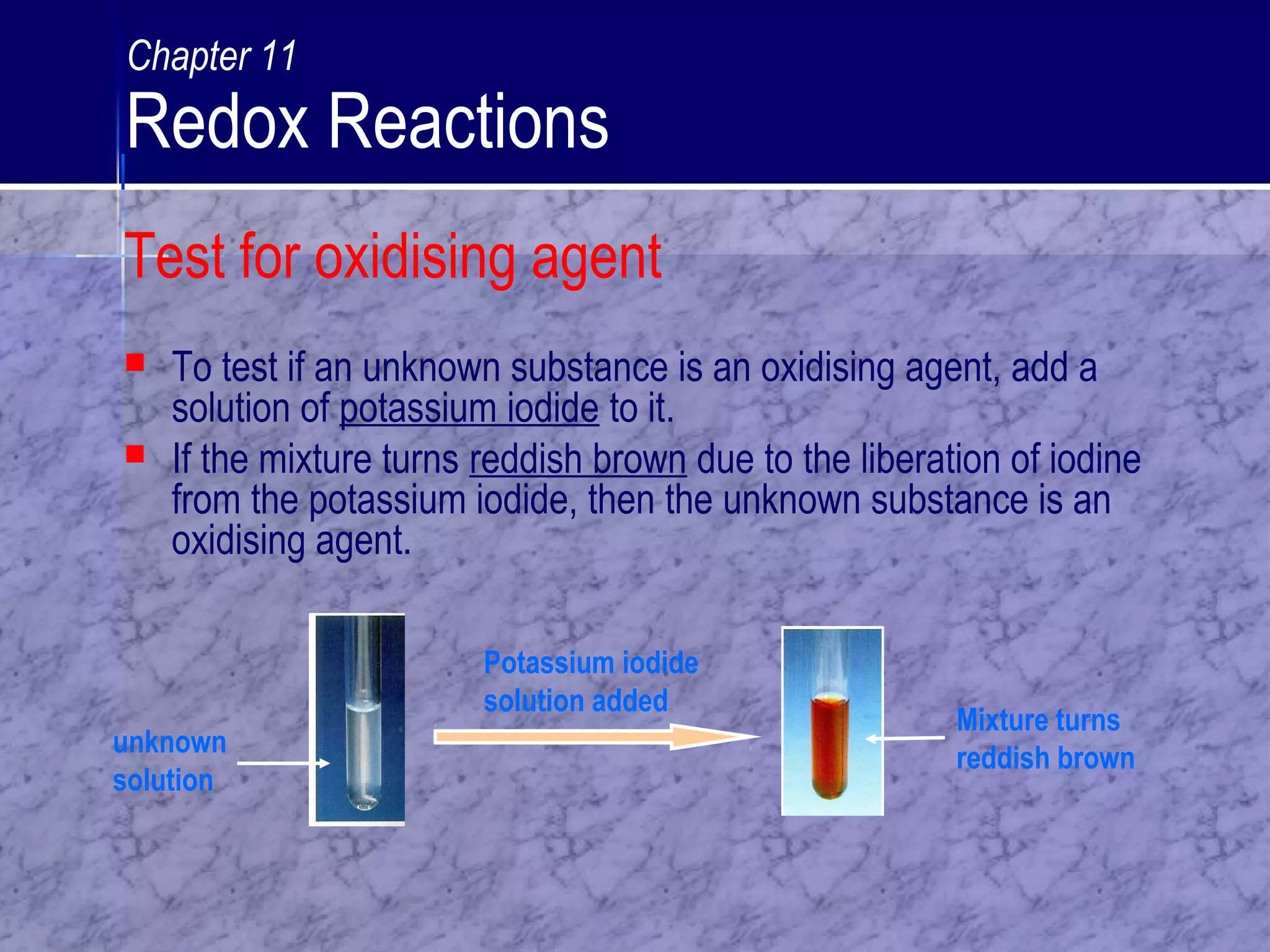 C11 redox reactions | PPT | Chemistry | Science