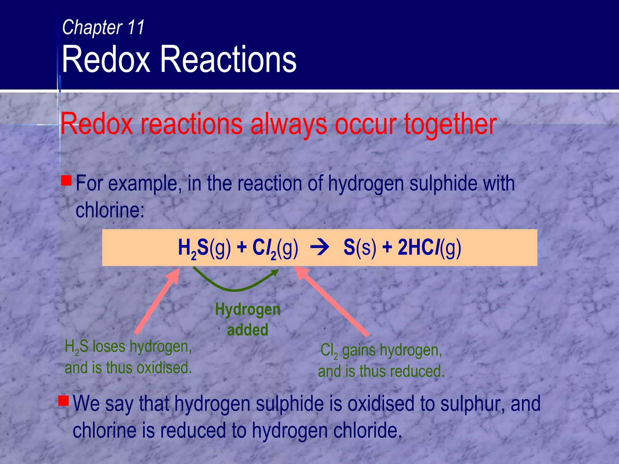C11 redox reactions | PPT | Chemistry | Science