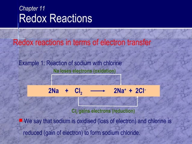 C11 redox reactions | PPT | Chemistry | Science