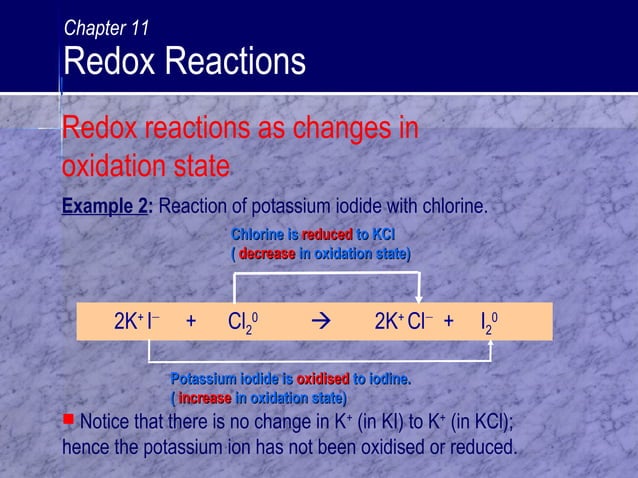 C11 redox reactions | PPT | Chemistry | Science