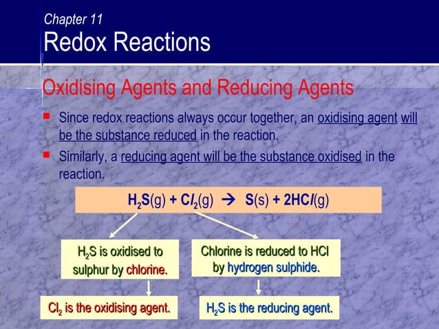 C11 redox reactions | PPT | Chemistry | Science