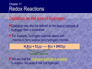 C11 redox reactions | PPT | Chemistry | Science