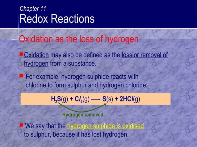 C11 redox reactions | PPT | Chemistry | Science