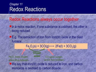 C11 redox reactions | PPT