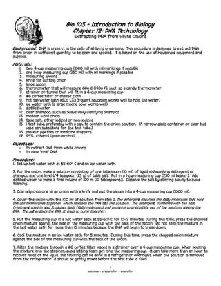 C12 Dna Extraction | PDF