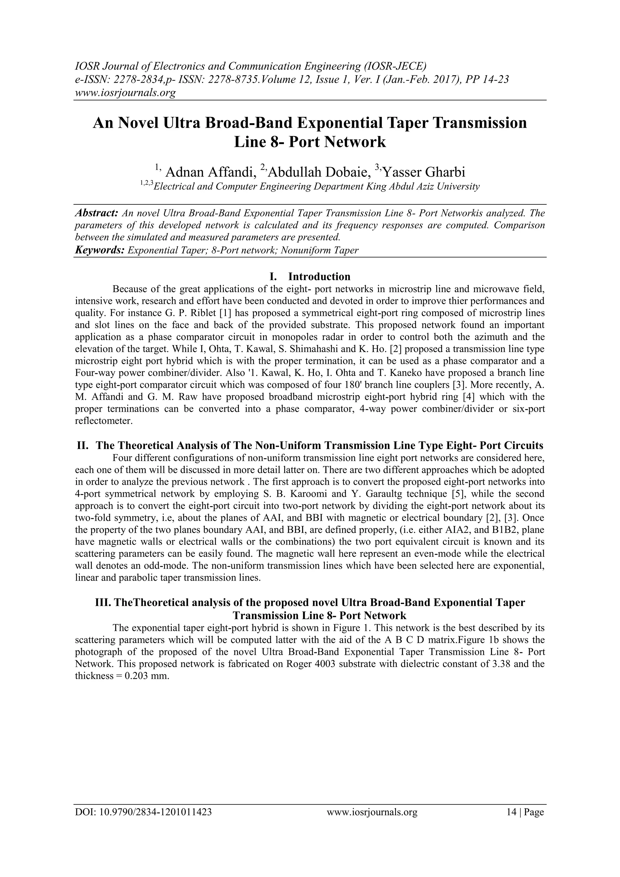 An Novel Ultra Broad-Band Exponential Taper Transmission Line 8- Port ...