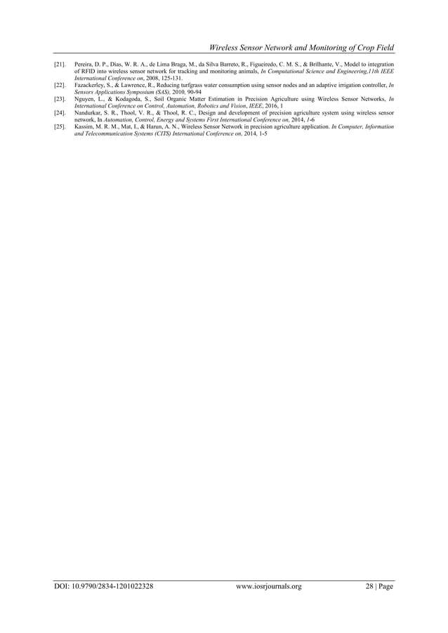 Wireless Sensor Network And Monitoring Of Crop Field Pdf Agriculture Industries