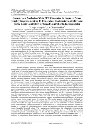 Comparison Analysis of Zeta PFC Converter to Improve Power Quality Improvement by PI Controller ...