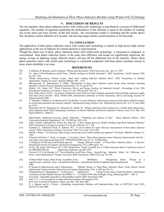 Modeling And Simulation Of Three Phase Induction Machine Using Written
