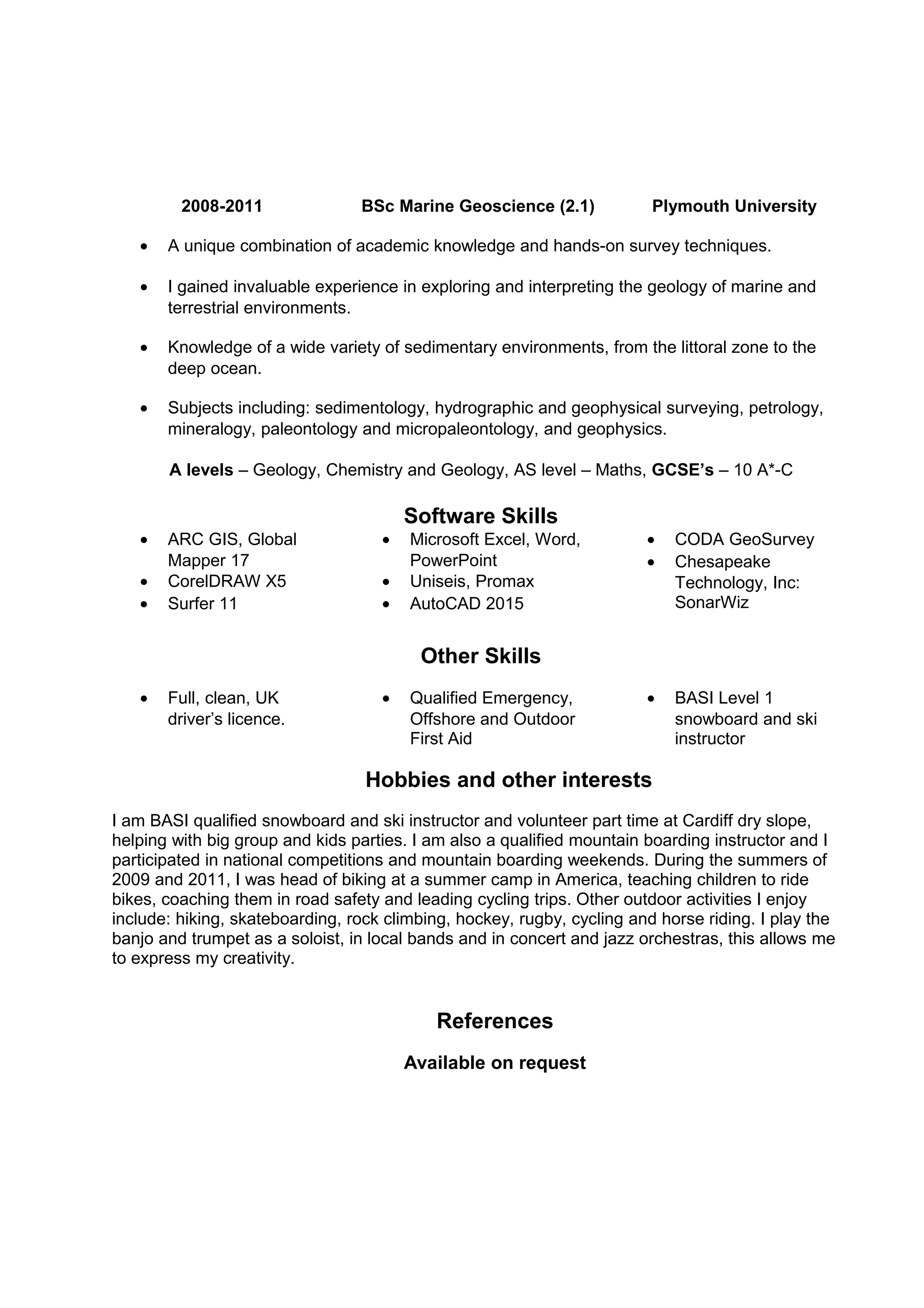CV Morgan v1 | DOC | Civil Engineering Industry | Industries