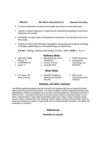 CV Morgan v1 | DOC | Civil Engineering Industry | Industries