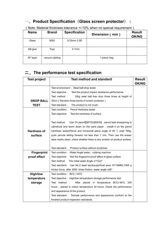 Lexvss Screen Protector Sample Approve Sheet-silk-printed 0.33mm