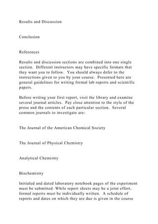 C125C126 FORMAL LAB REPORTFORMAL LAB REPORT, GeneralA f.docx