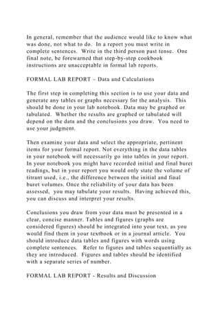 C125C126 FORMAL LAB REPORTFORMAL LAB REPORT, GeneralA f.docx