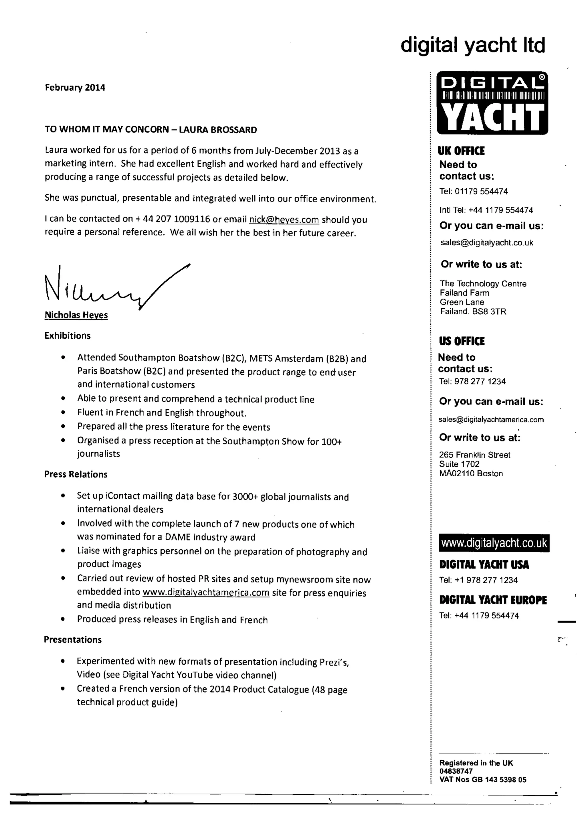 recommendation letter nick | PDF