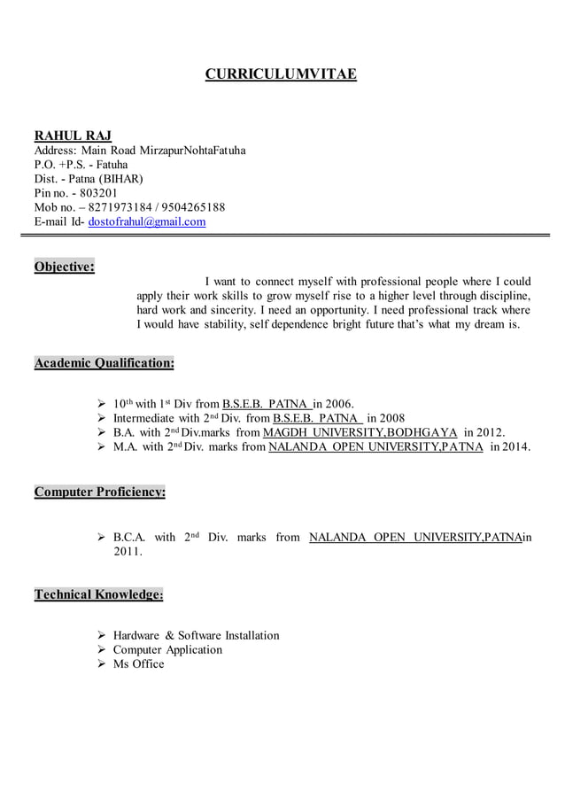 rahul resume 18 | PDF