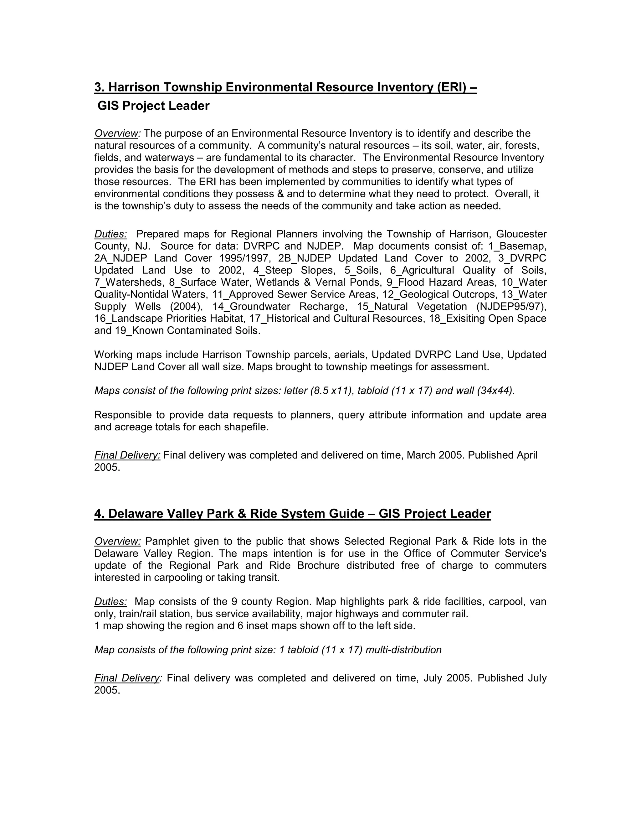 DVRPC_ProjectSummary_2005 | PDF