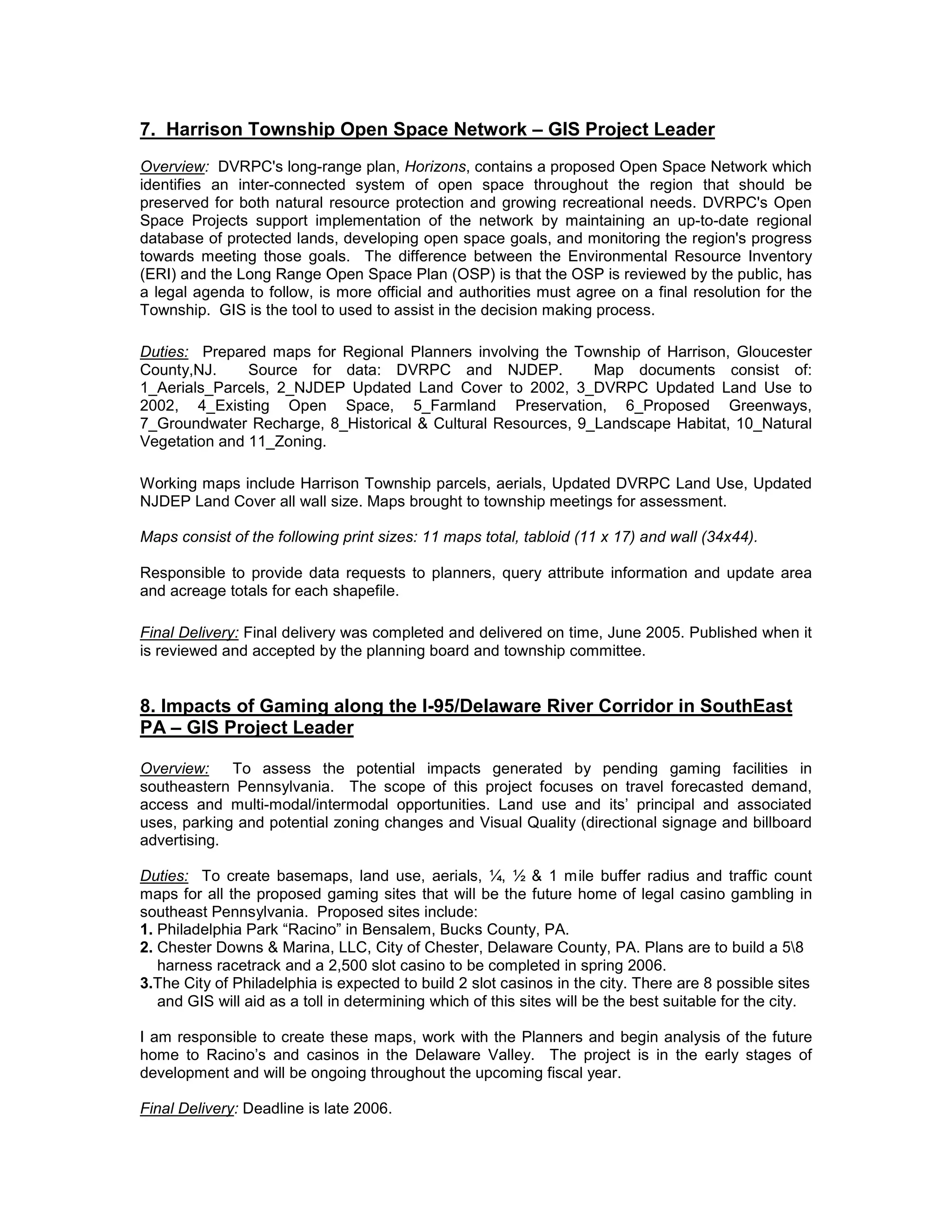 DVRPC_ProjectSummary_2005 | PDF