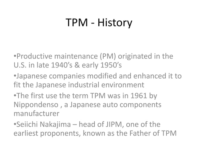 TPM presentation | PPT