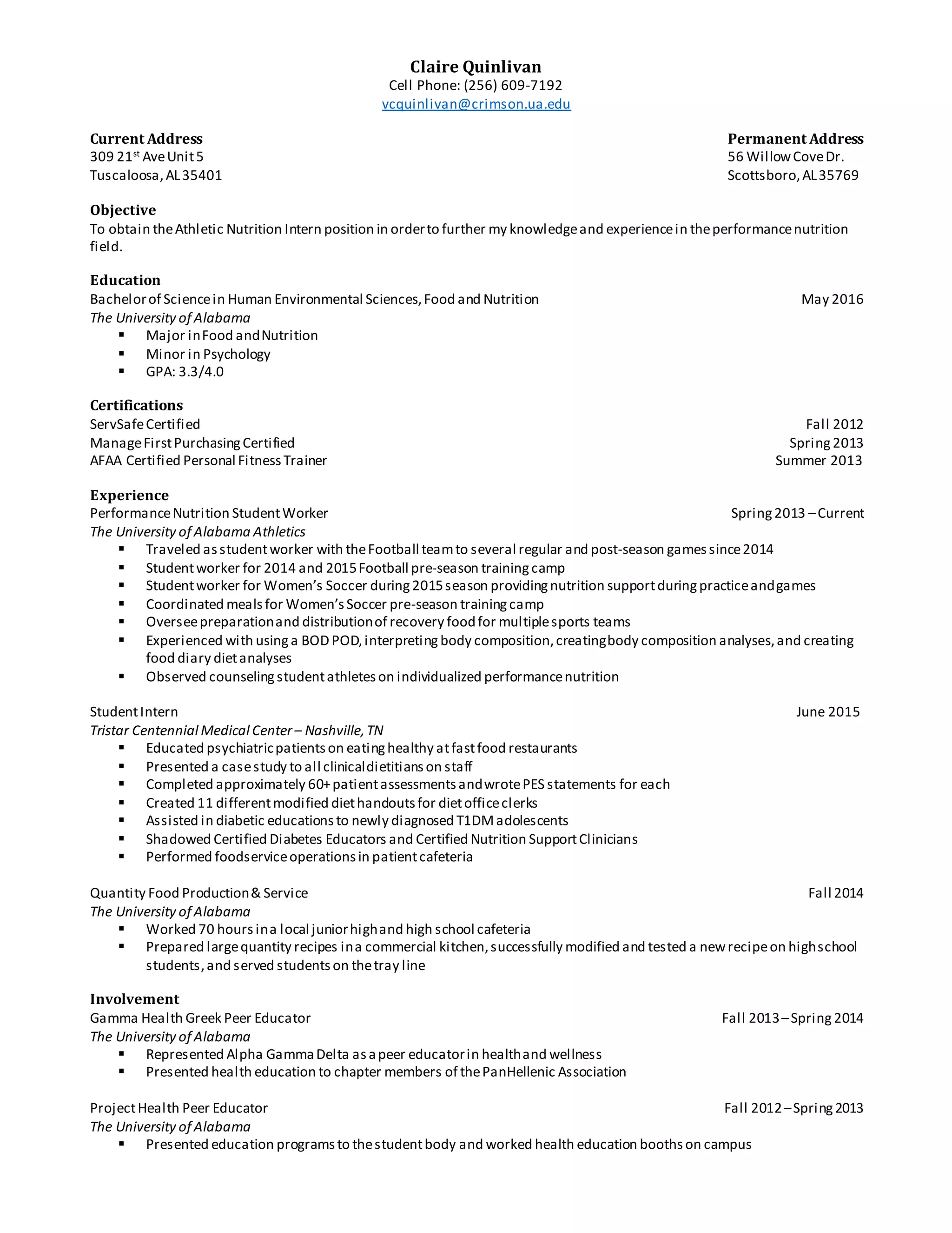 Work Resume | DOCX