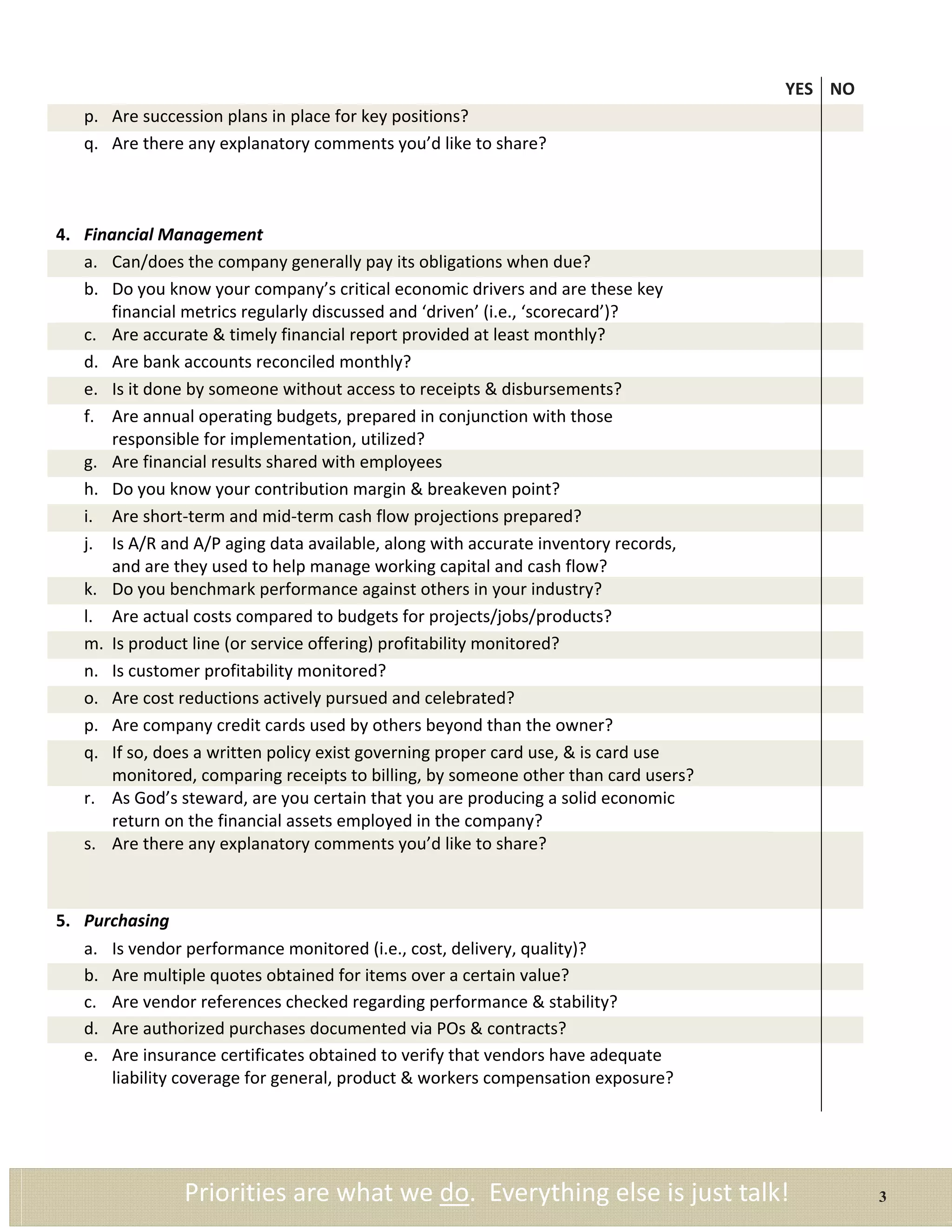 CEOs Company Wide Assessment | PDF