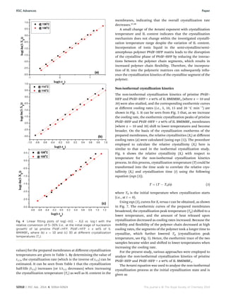 Crystallization behaviour of a polymeric membrane | PDF