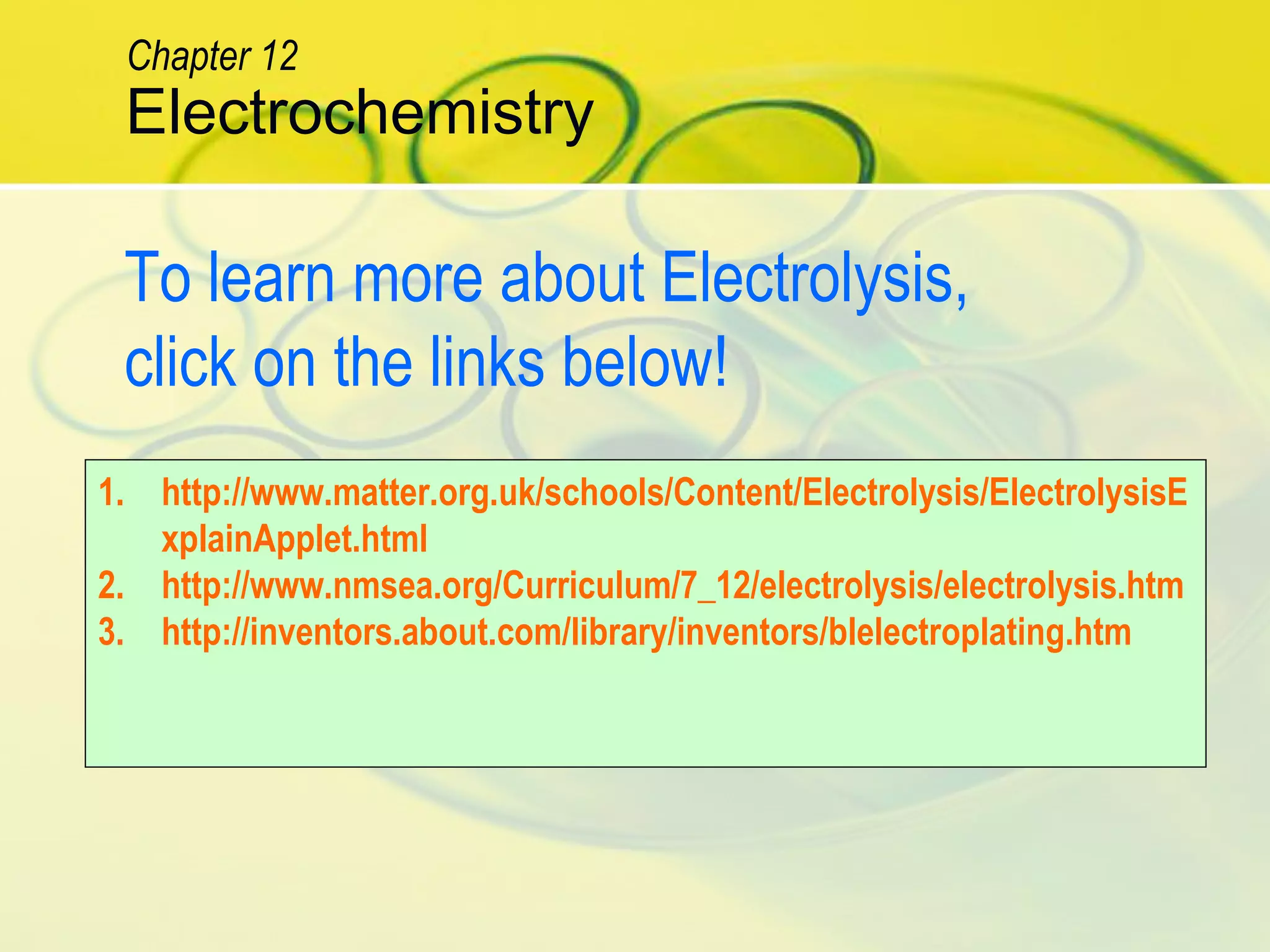 C12 electrochemistry | PPT