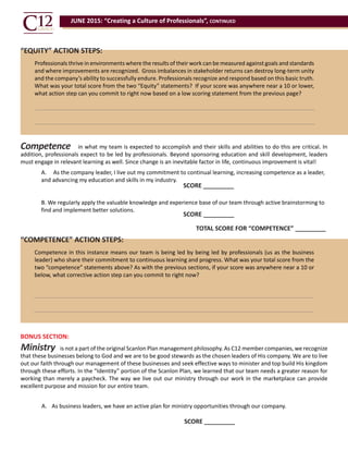 C12 - Culture of Professionals Assessment (June 2015) | PDF
