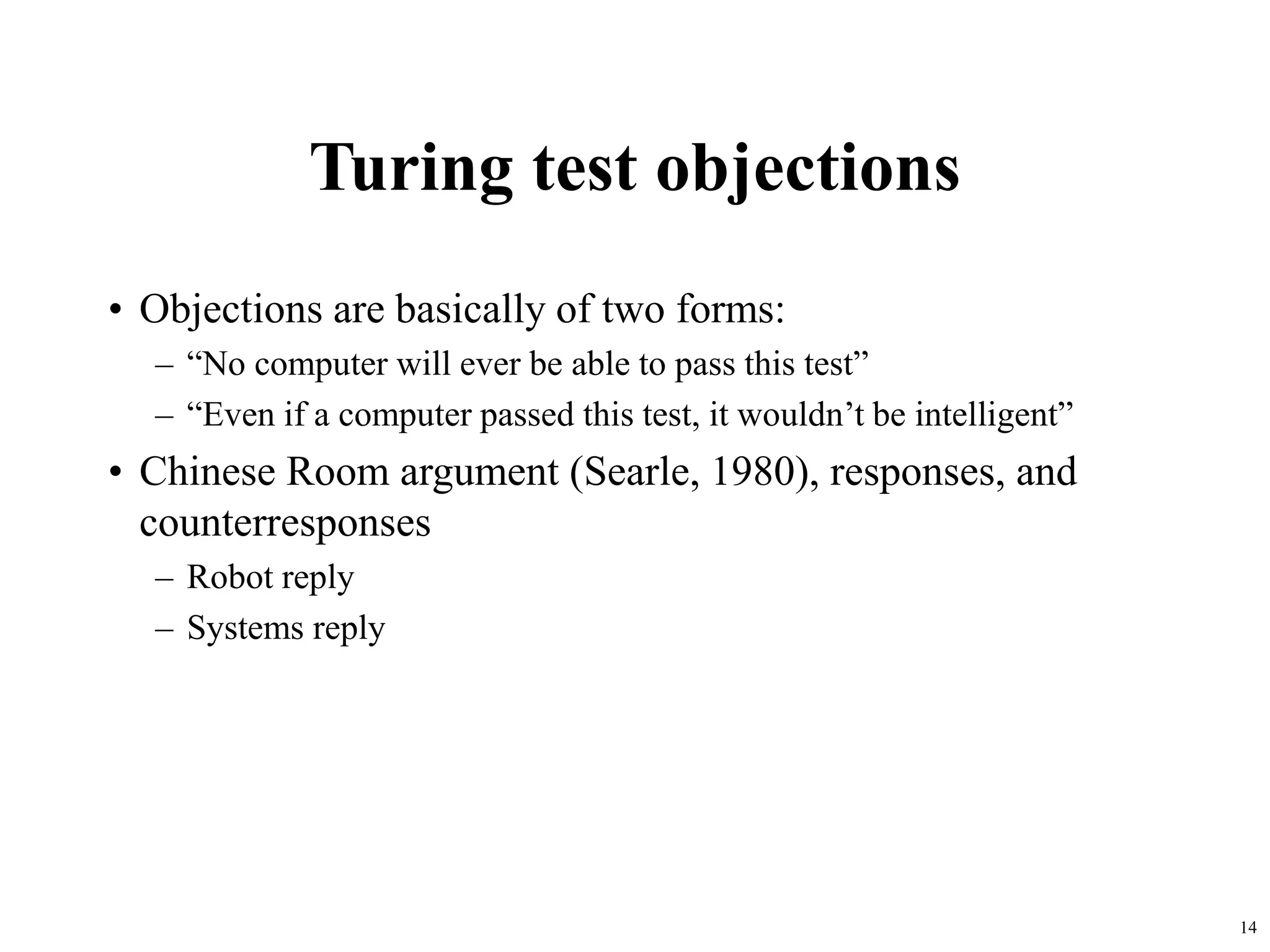 THE PHILOSOPHY OF AI: iNTRODUCTION, HISTORY AND FUTURE | PPT