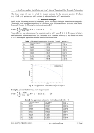 A Novel Approach for the Solution of a Love’s Integral Equations Using Bernstein Polynomials ...