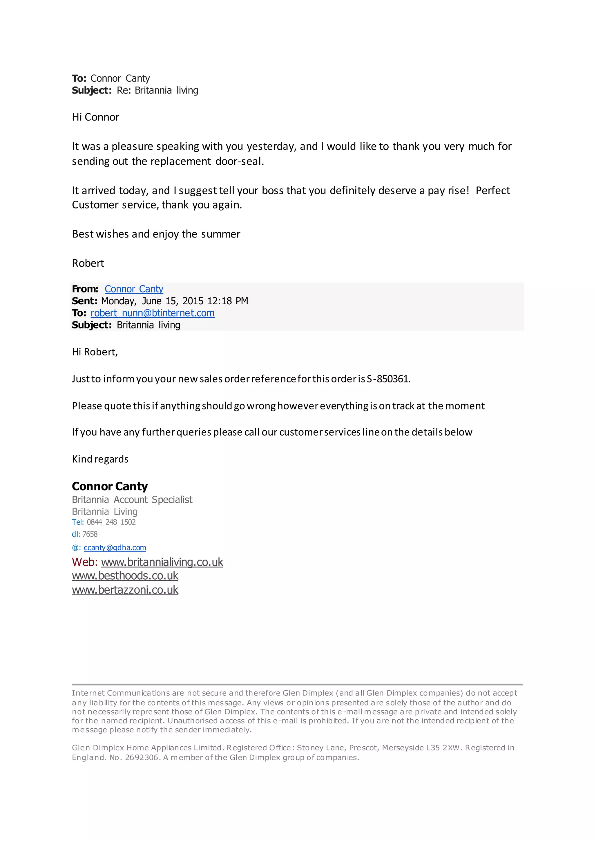 Nick Fisher & Chris Honer thank you | PDF